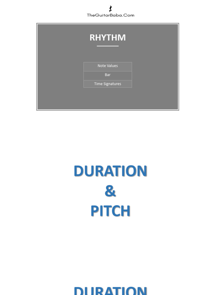Note Values Bar and Time Signature | PDF
