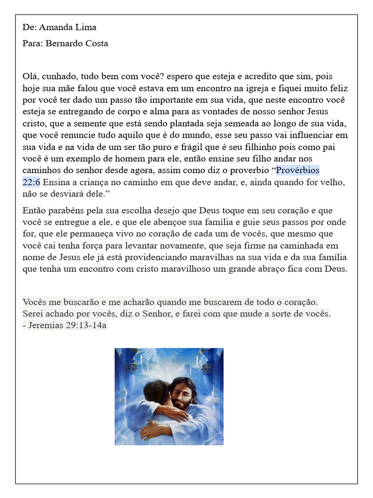 Carta de Amanda para Bernardo | PDF | Cocina, comidas y vino | Estilo ...