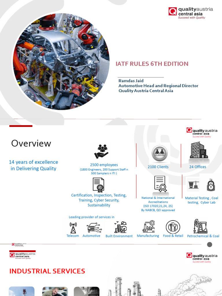 IATF 16949 Rules 6th Edition Overview | PDF | Audit | Business