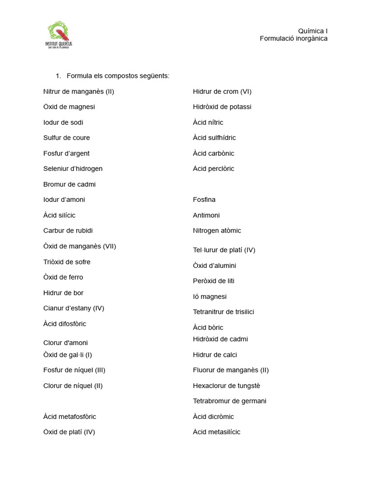 Exercicis Repàs 2 | PDF