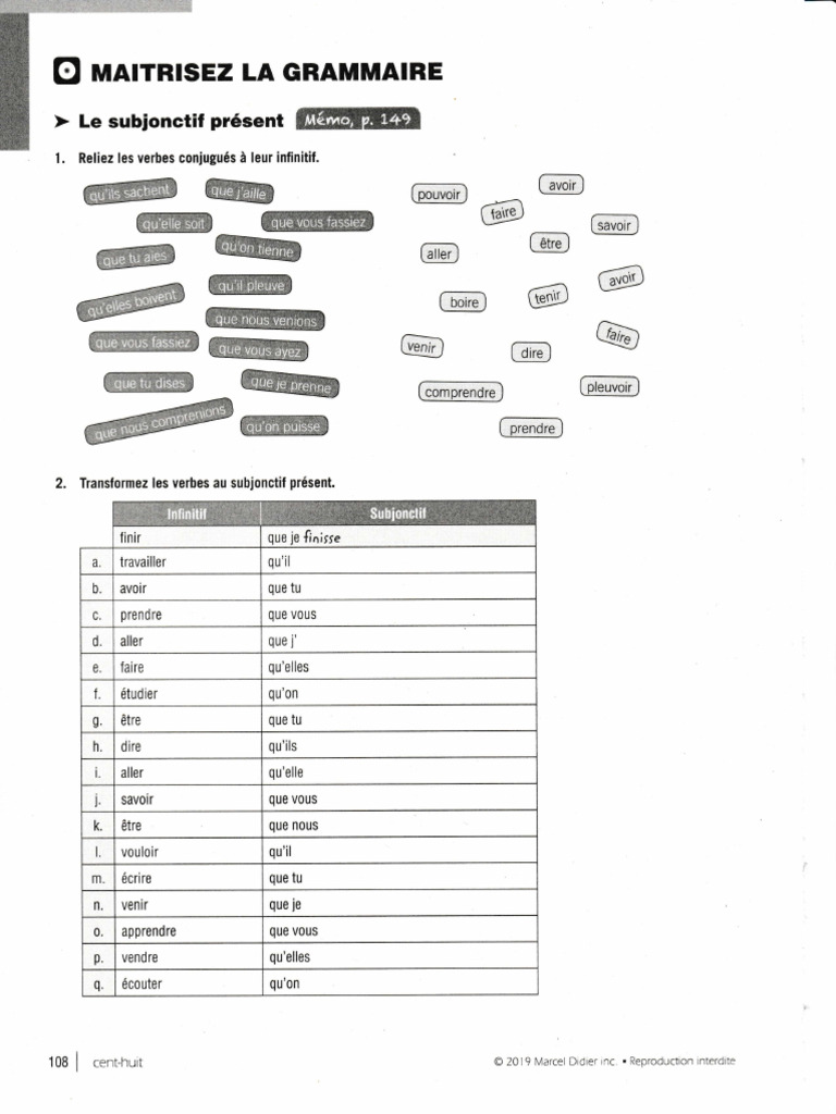 Exercice Subjonctif | PDF