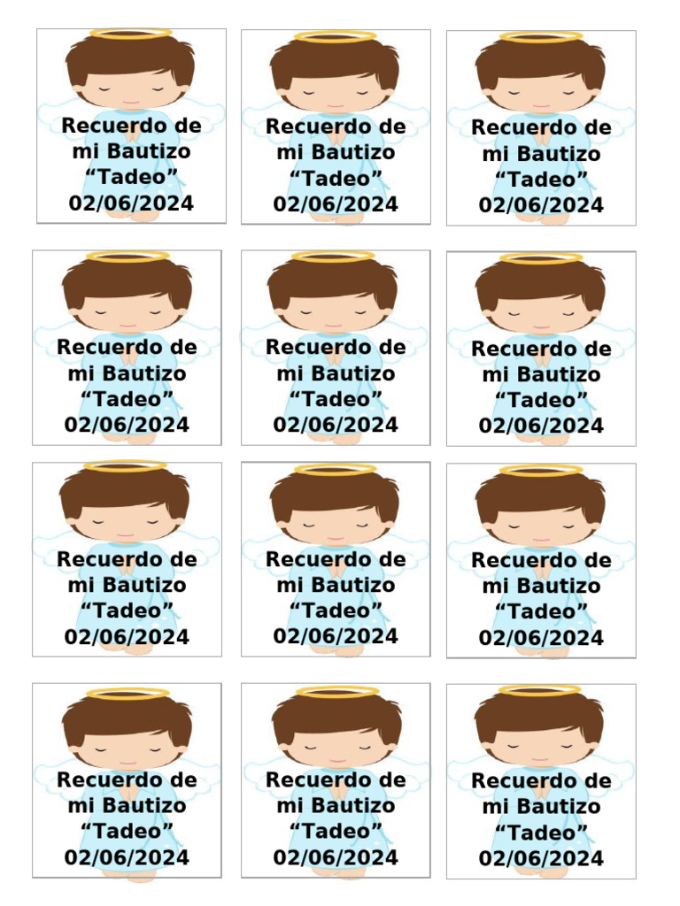 Recuerdo de Bautizo | PDF