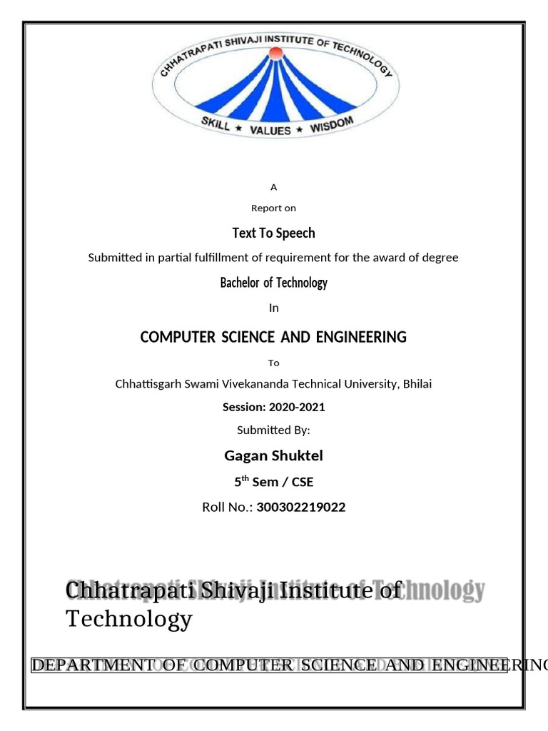 Report On Project Gagan Shuktel | PDF