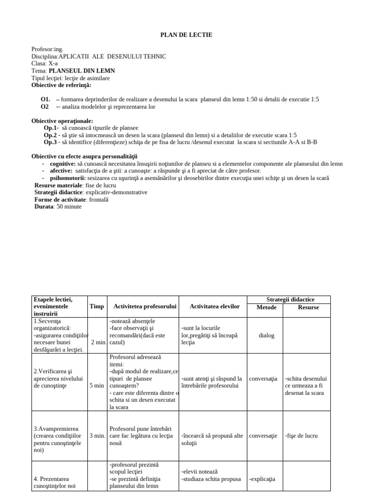 plan_de_lectie_planseul_din_lemn | PDF