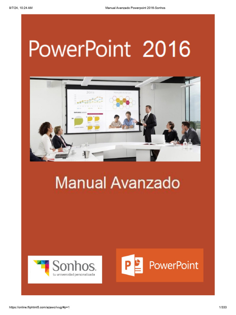 Powerpoint 2016 Manual Avanzado-Sonhos | PDF