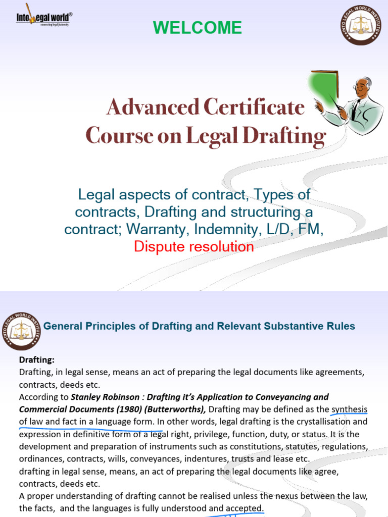 Contract and Commercial Drafting | PDF