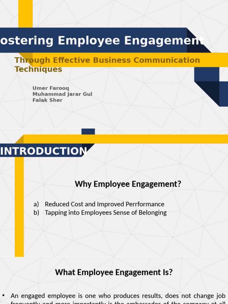 Fostering Employee Engagement Through Effective Business Communication ...