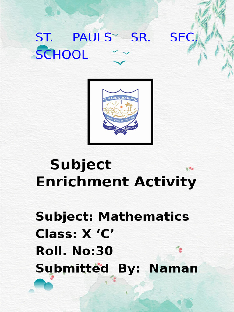 Physics Word Cover Page | PDF