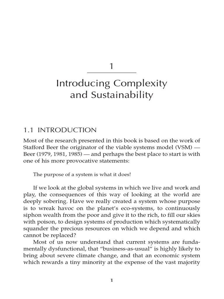 A Complexity Approach to Sustainability | PDF