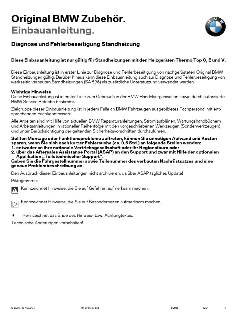BMW E90_webasto OEM Retrofit Germ. | PDF
