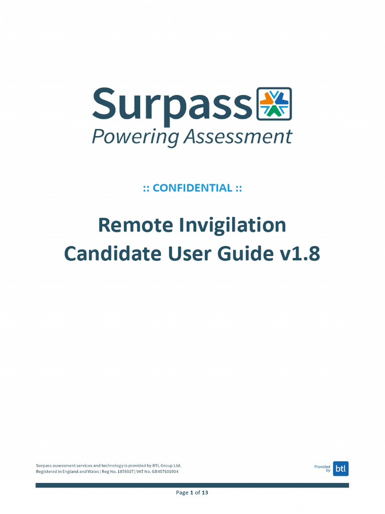 MFDS Surpass - Remote Invigilation Candidate User Guide | PDF