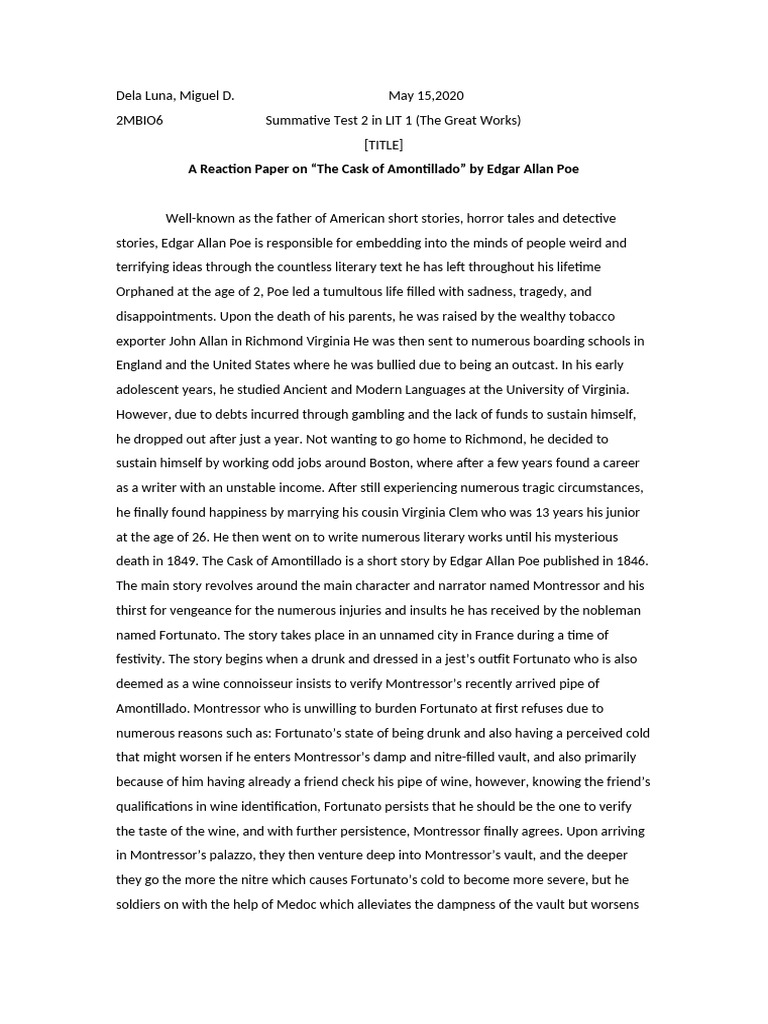 Lit Assignment 1 | PDF