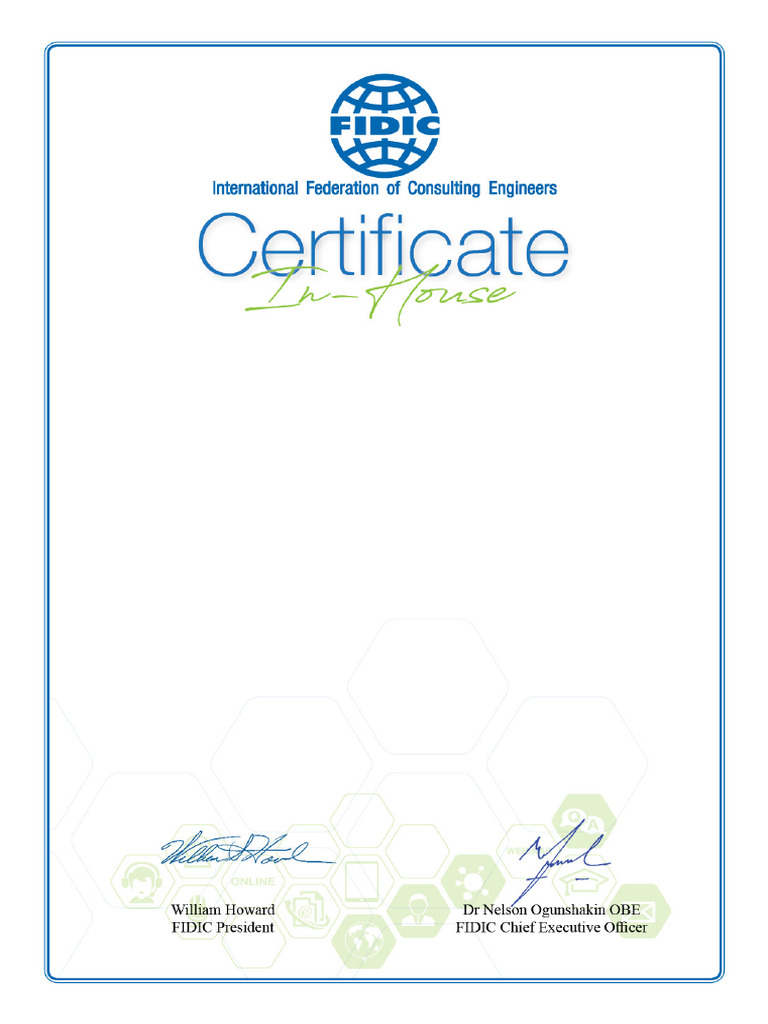 FIDIC Contracts Module 1 Certificate | PDF