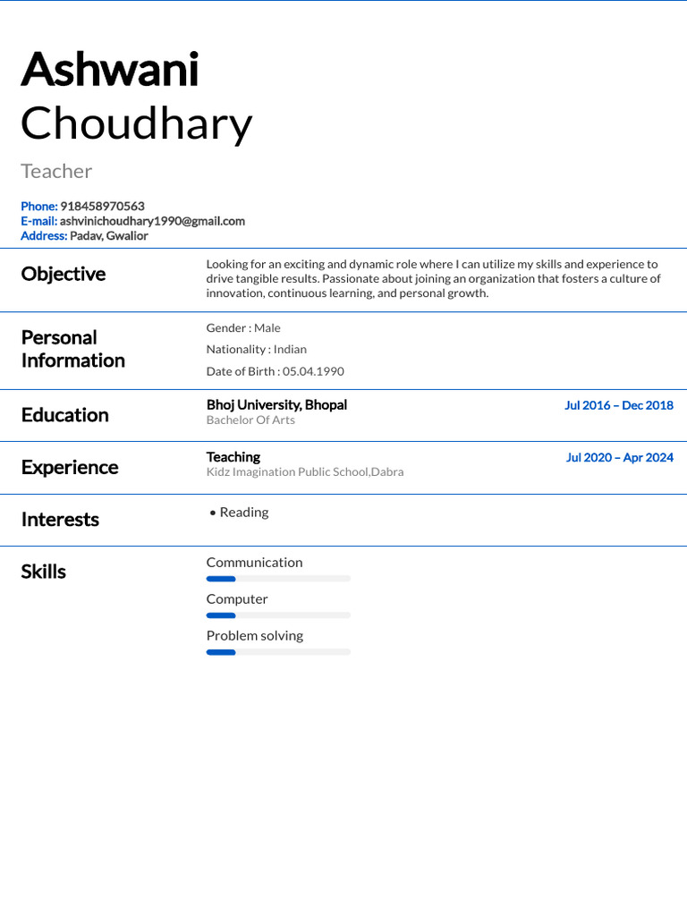 Ashwani Resume 611 | PDF