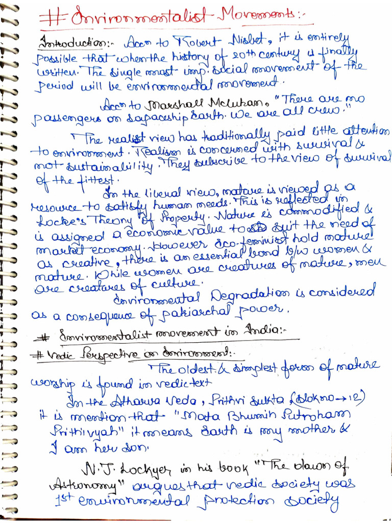 Environmentalists Movement | PDF