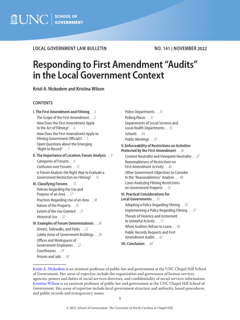 1 Stamendaudit | PDF | First Amendment To The United States ...