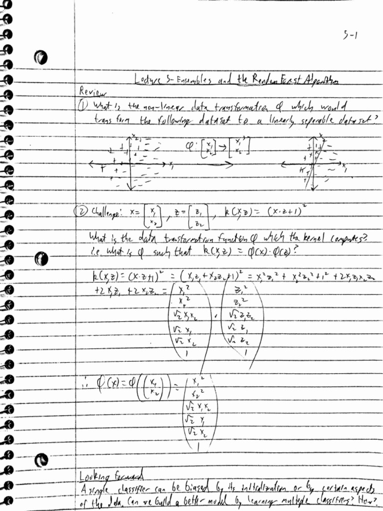 Lecture 5 - Ensembles and The Random Forest Algorithm | PDF