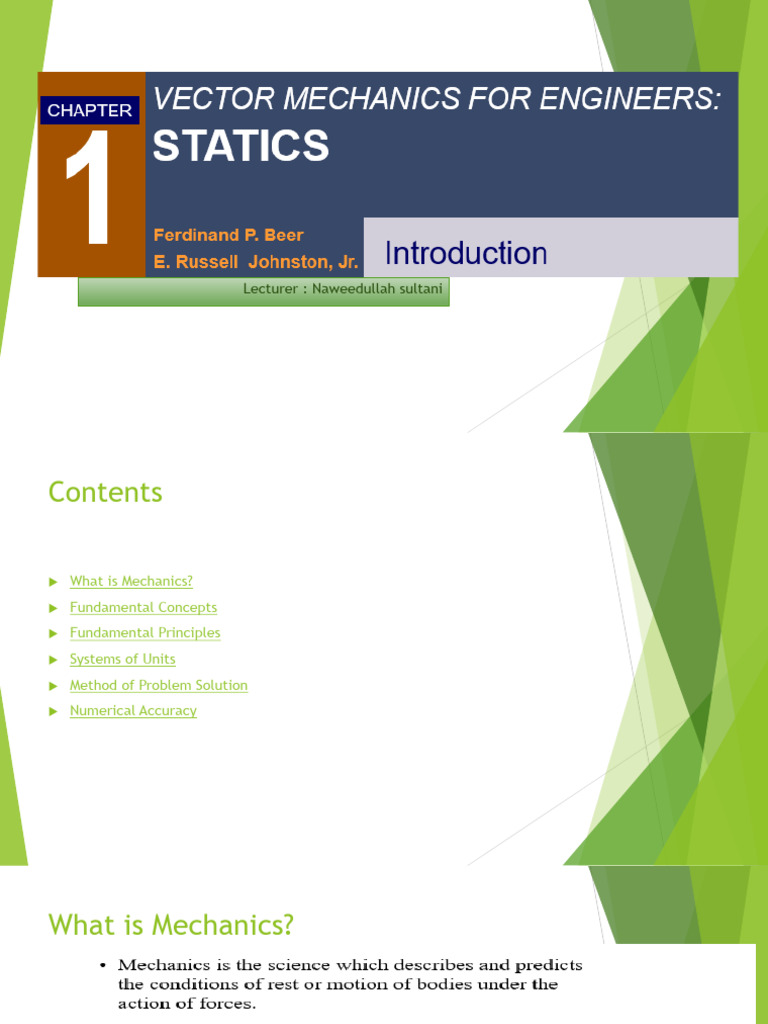 Statics Chapter One | PDF