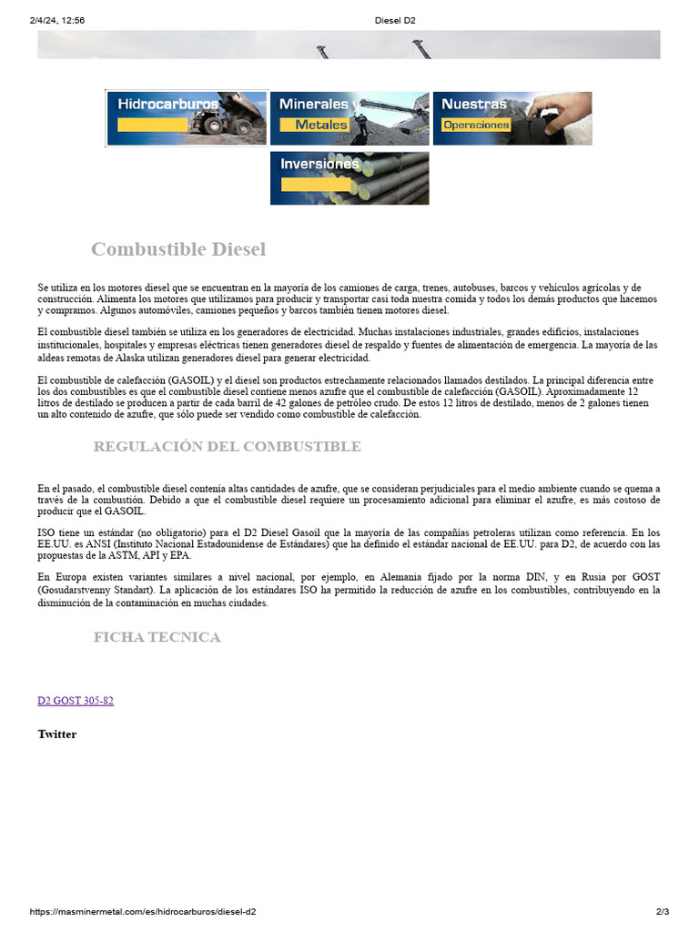 Diesel D2 | PDF