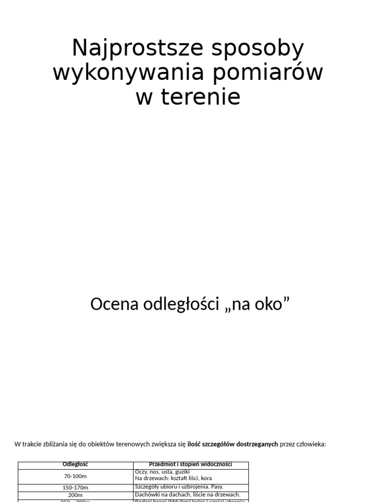 Okreslanie Odleglosci Do Celu | PDF