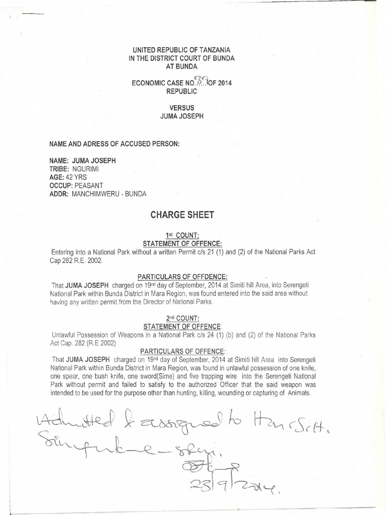 Charges and Information | PDF
