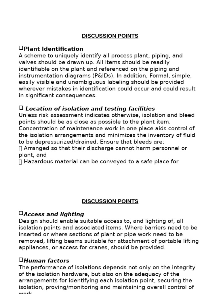 LMI - Isolation For Plant Safety - Scribd | PDF | Switch | Valve