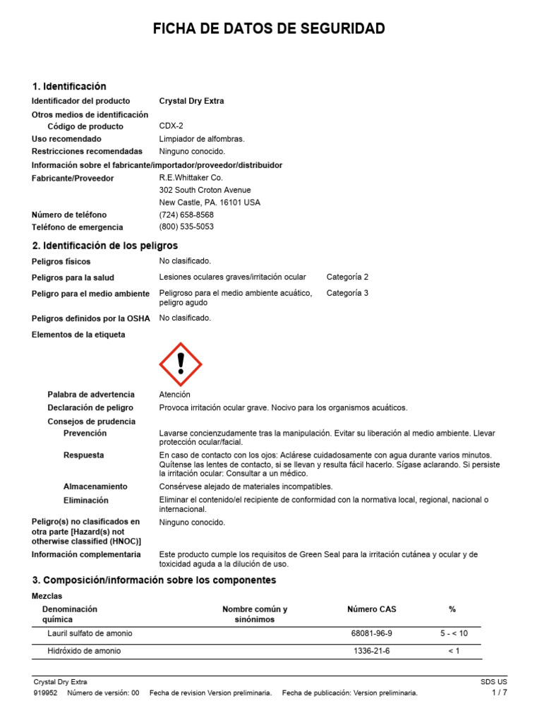 CRYSTAL DRY EXTRA | PDF