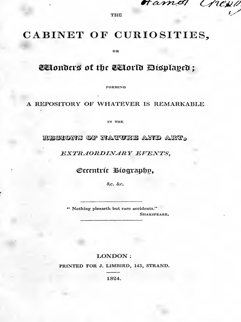 The Cabinet of Curiosities | PDF