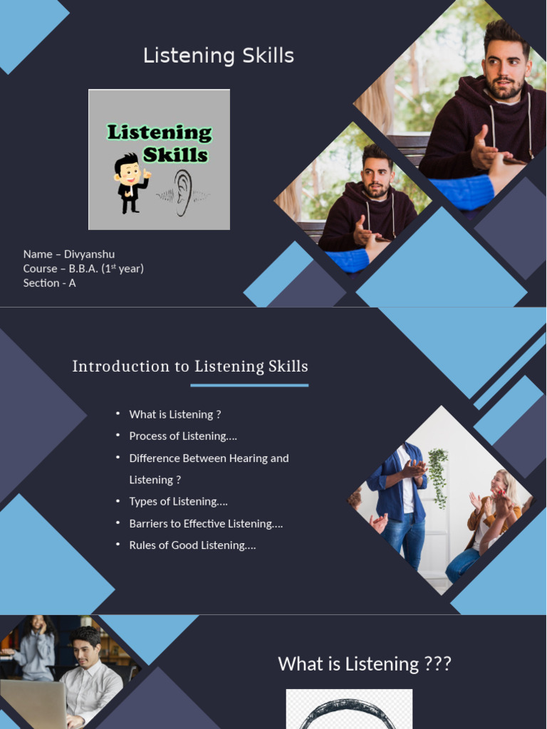 Slidesgo Enhancing Professional Communication Mastering Listening Skills For Success ...