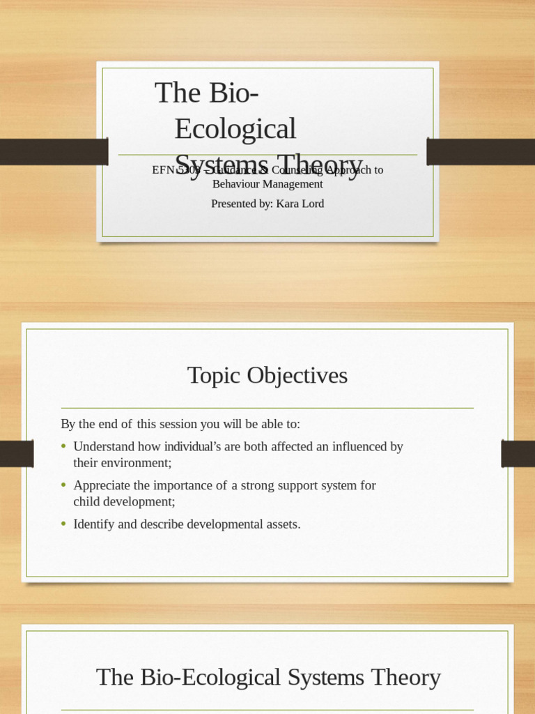 The Bio-Ecological Systems Theory | PDF