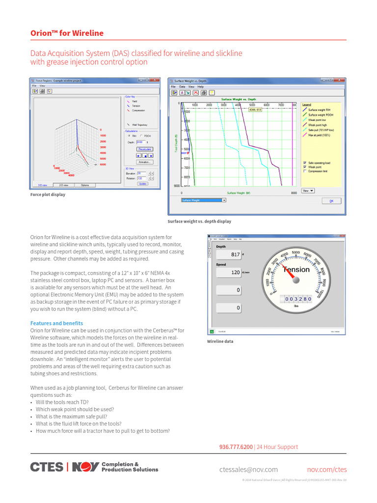 Orion for Wireline Data Sheet | PDF