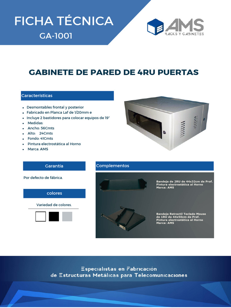 Ficha Técnica Gabinete 4RU | PDF