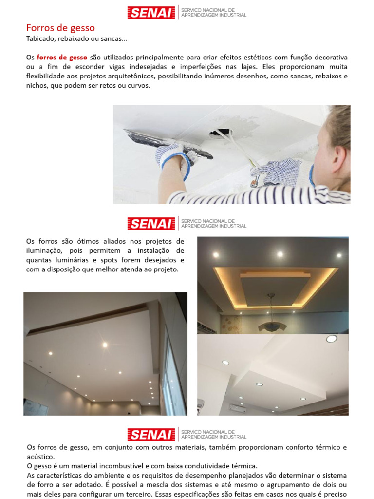 03 Instalacao Forro Gesso | PDF | Drywall | Materiais