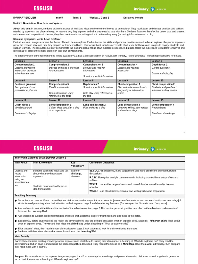 Ip LP Ip English Y5 U01 | PDF