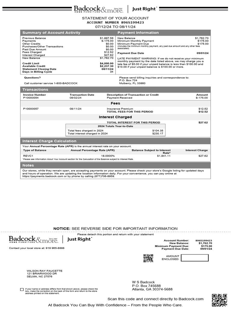 896 11 896S199423 Statement 20240819 | PDF