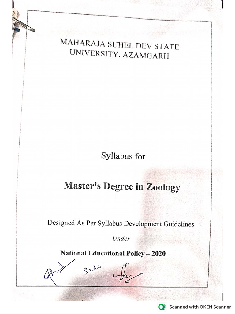 MSC Zoology | PDF