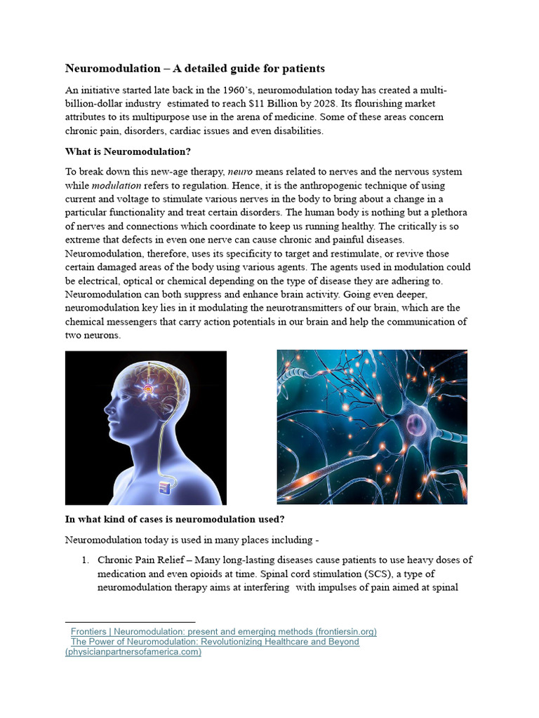 Neuromodulation - A Detailed Guide For Patients | PDF