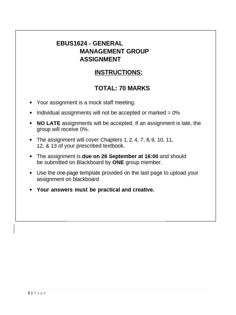 2024 Ebus1624 - Group Assignment | PDF | Leadership | Career & Growth