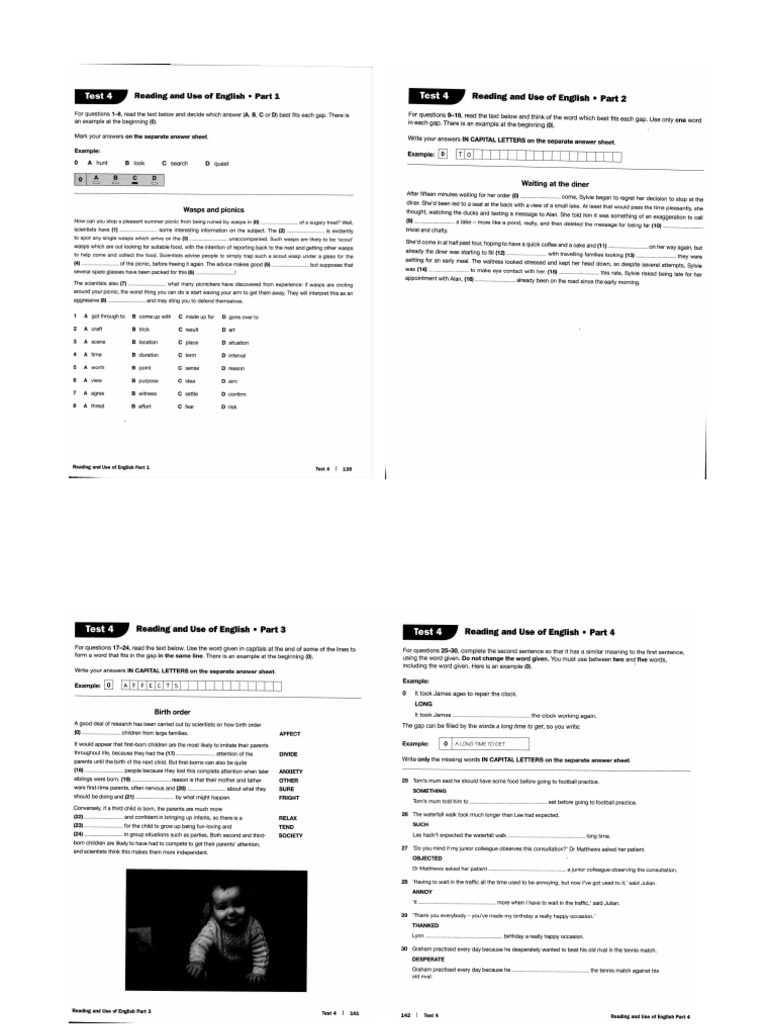 Cambridge First Trainer 2 Test 4 | PDF