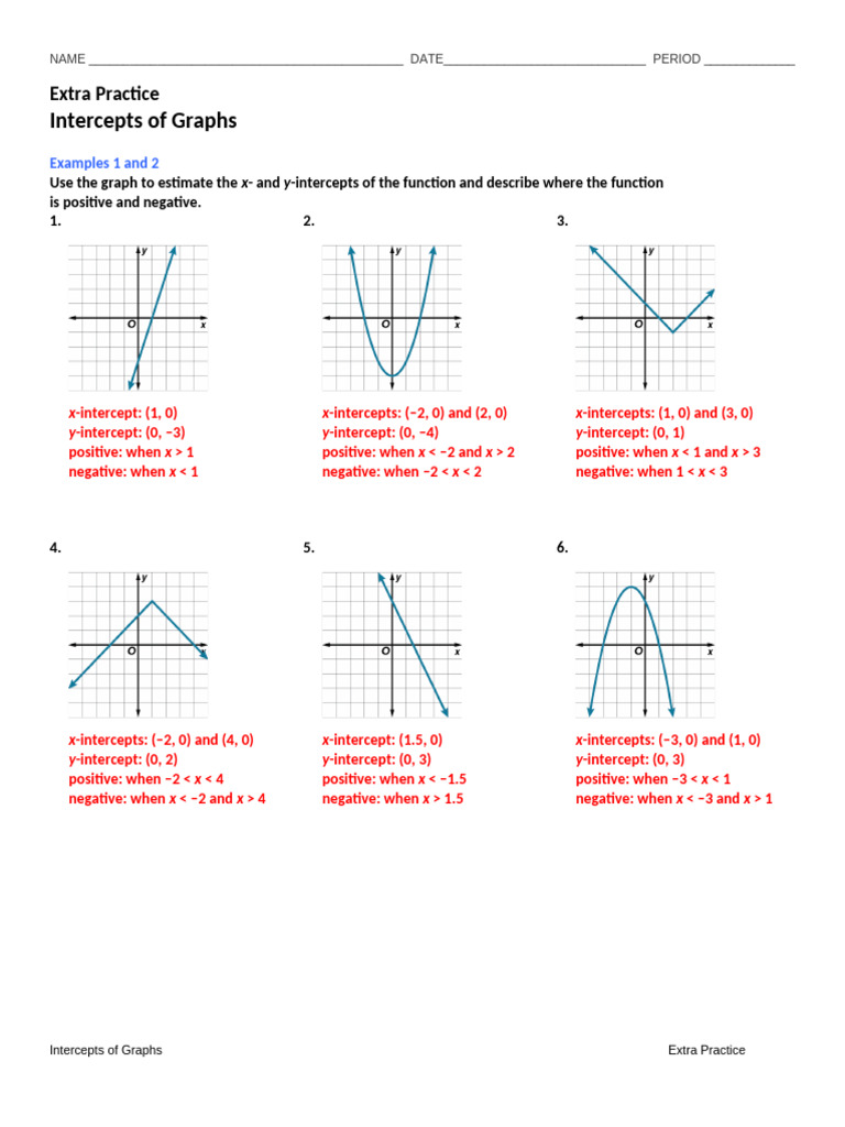 Extra Practice Worksheet 1 Model Answer | PDF