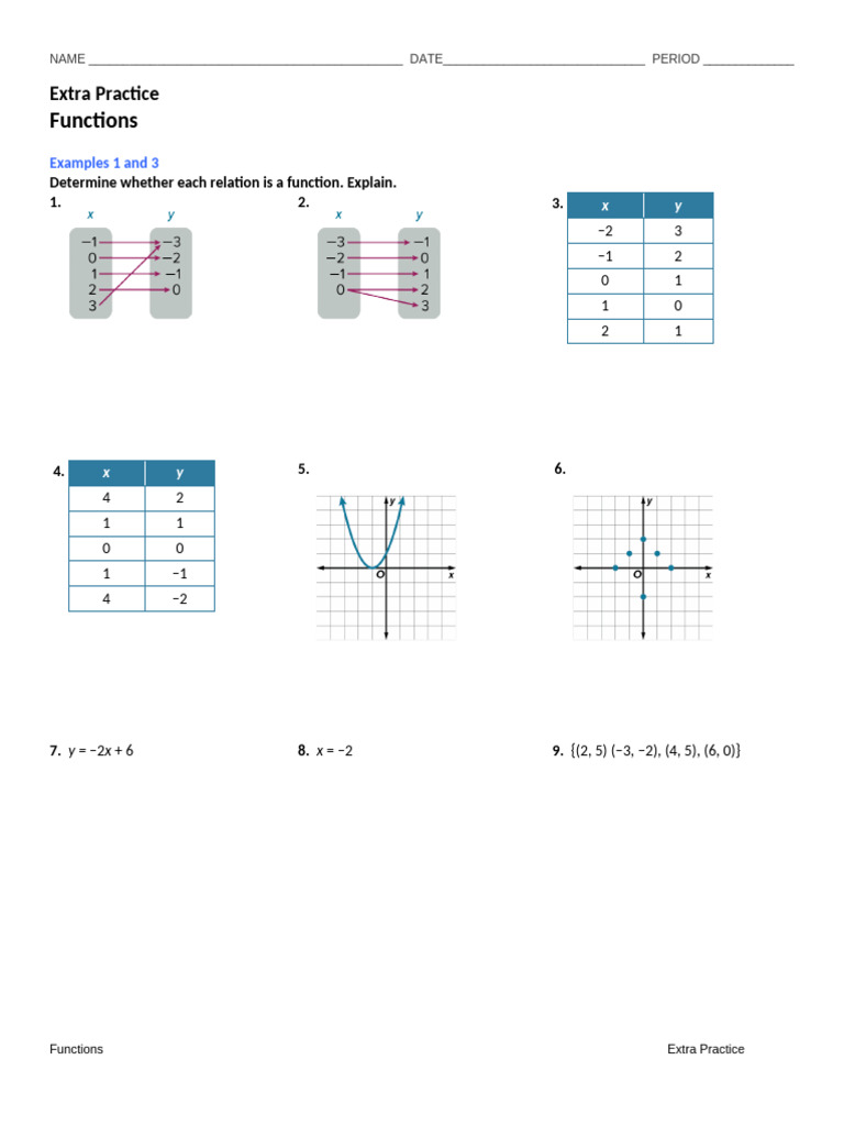 Extra Practice Worksheet 2 | PDF | Mathematical Objects | Mathematical ...