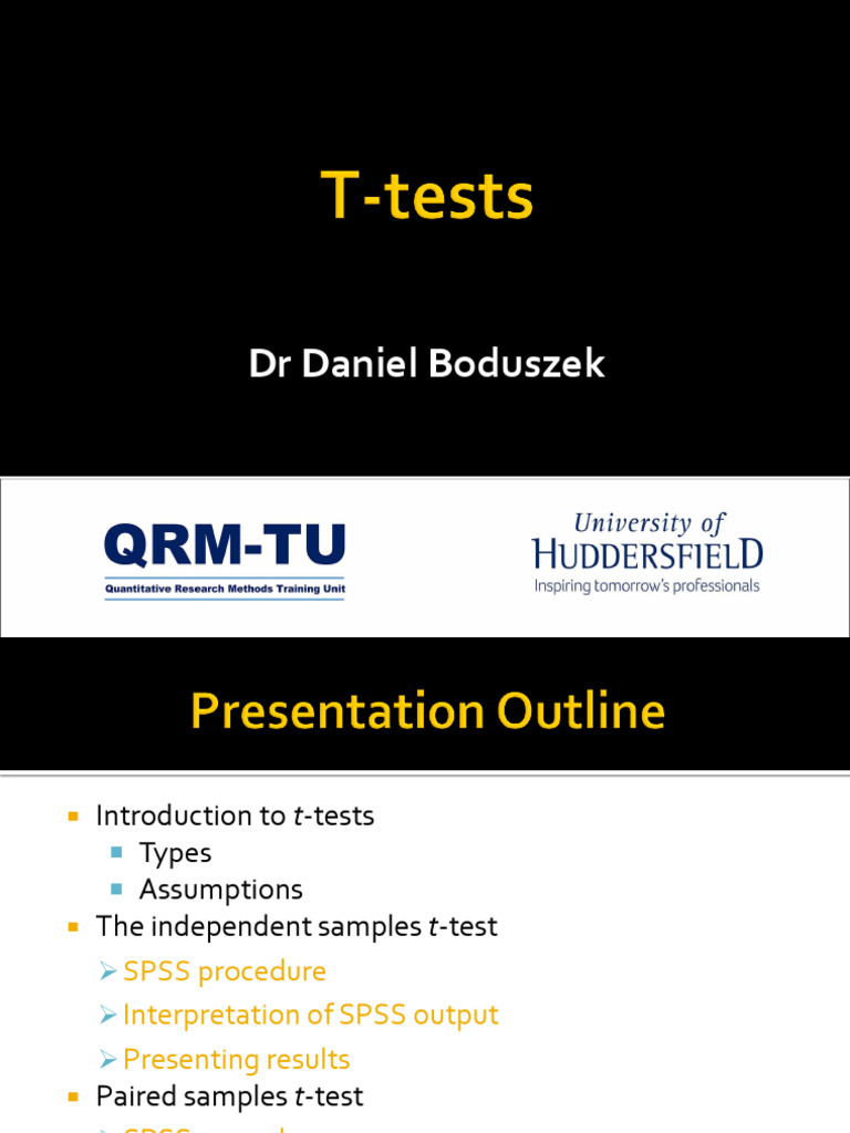 Independent Samples T-Test Overview | PDF | Student's T Test ...