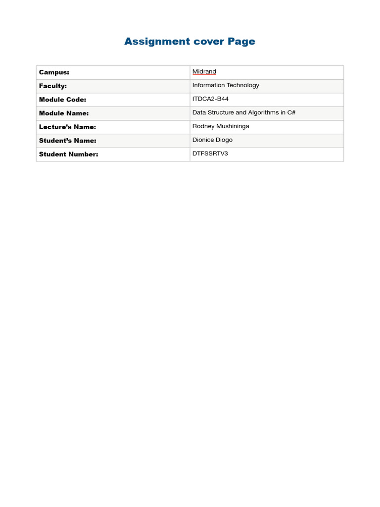 ITDCA Assignment | PDF
