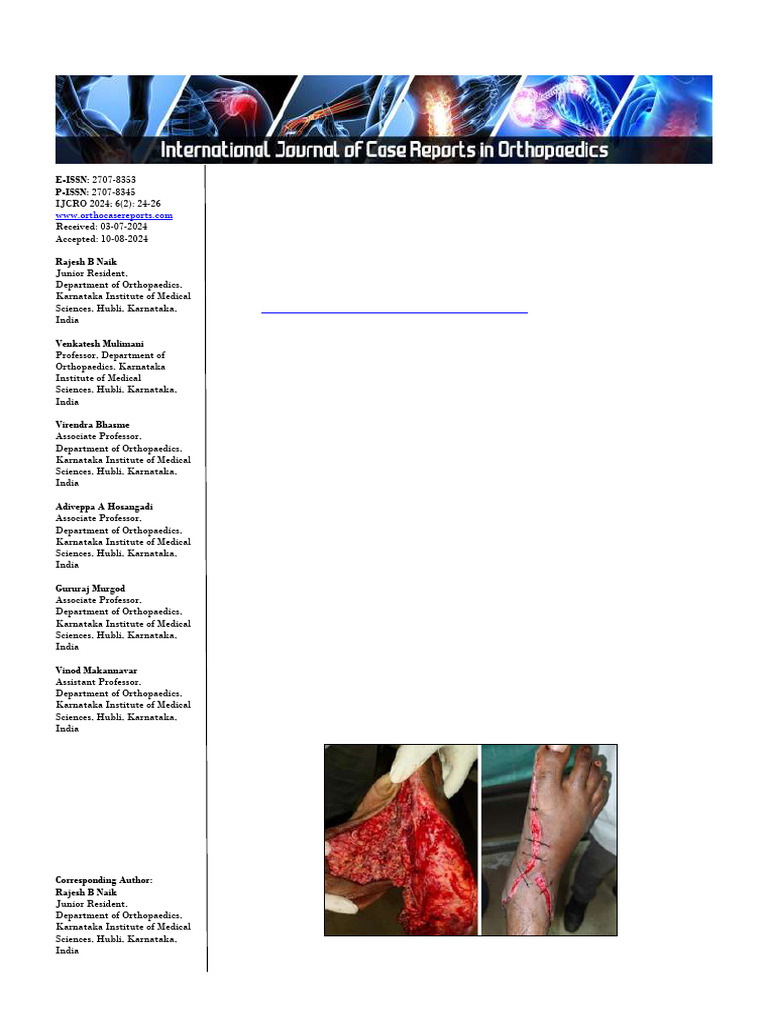 Degloved Foot Sole Successfully Restored With Split Thickness Skin Grafts: A Case Report | PDF ...