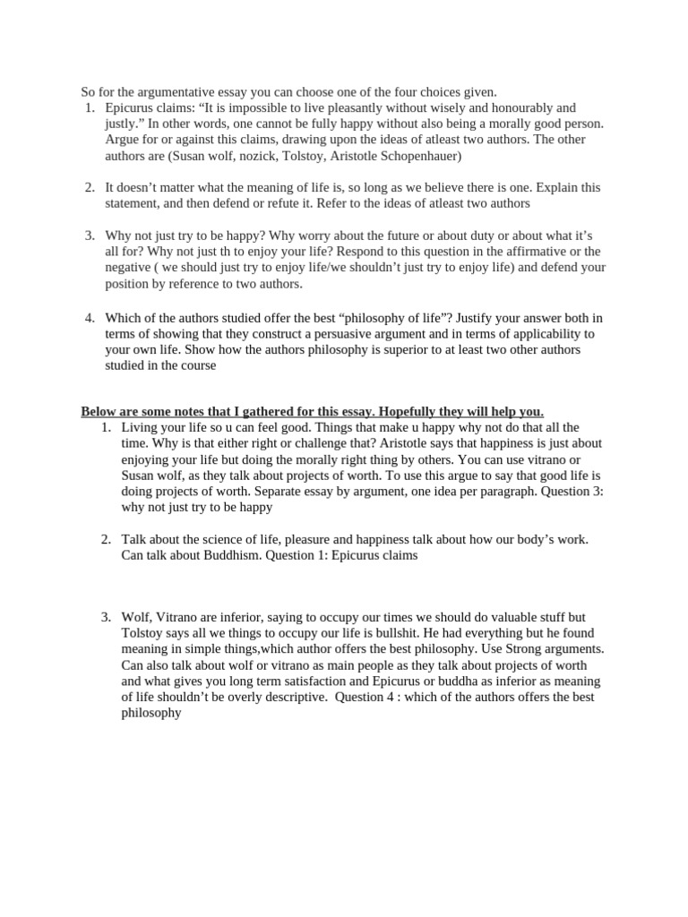 Argumentative Essay | PDF