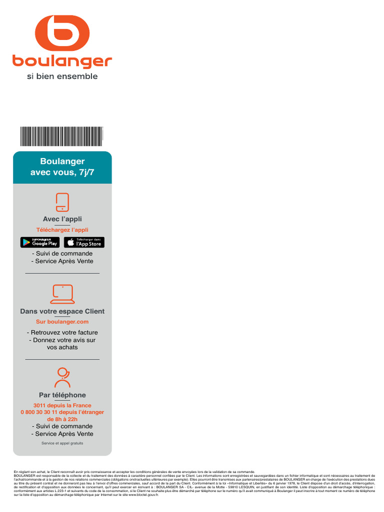 Facture Boulanger | PDF