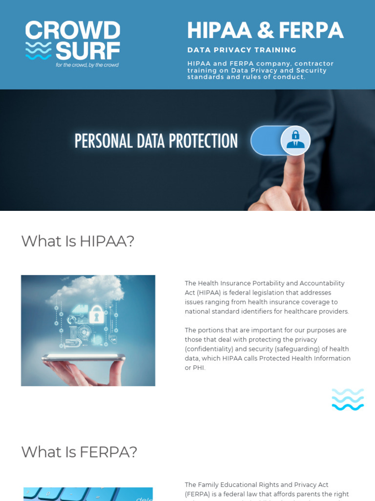 CSW HIPAA & FERPA Training | PDF | Health Insurance Portability And Accountability Act | Career ...