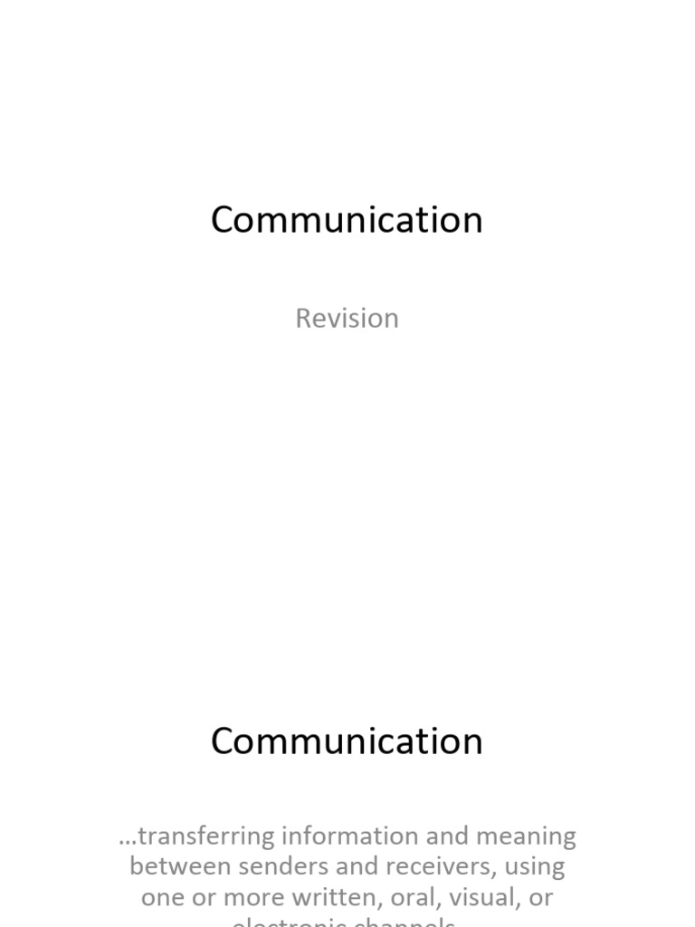 Communication III | PDF