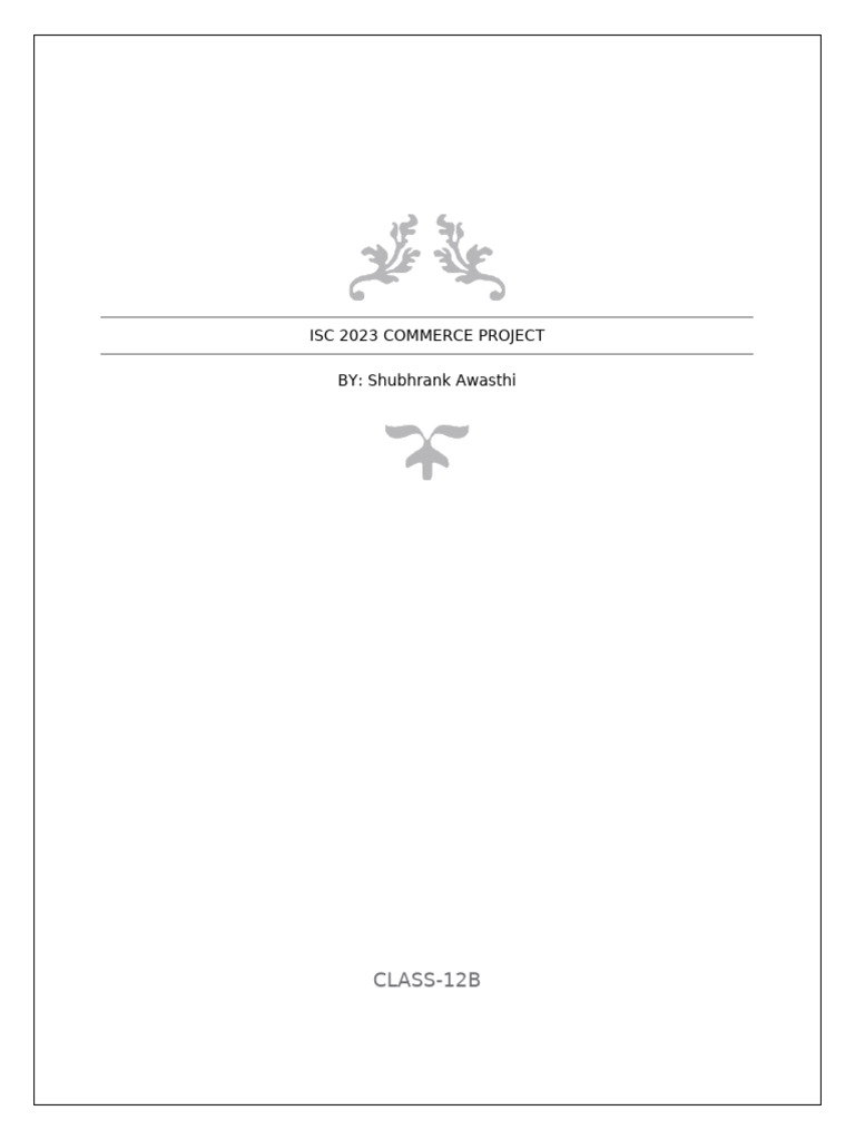 ISC 2023 Commerce Project | PDF