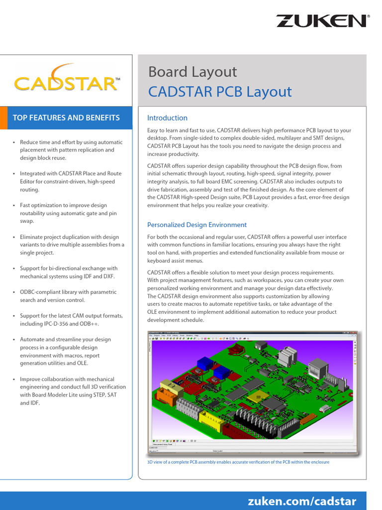 DS CADSTAR PCB Layout EN | PDF